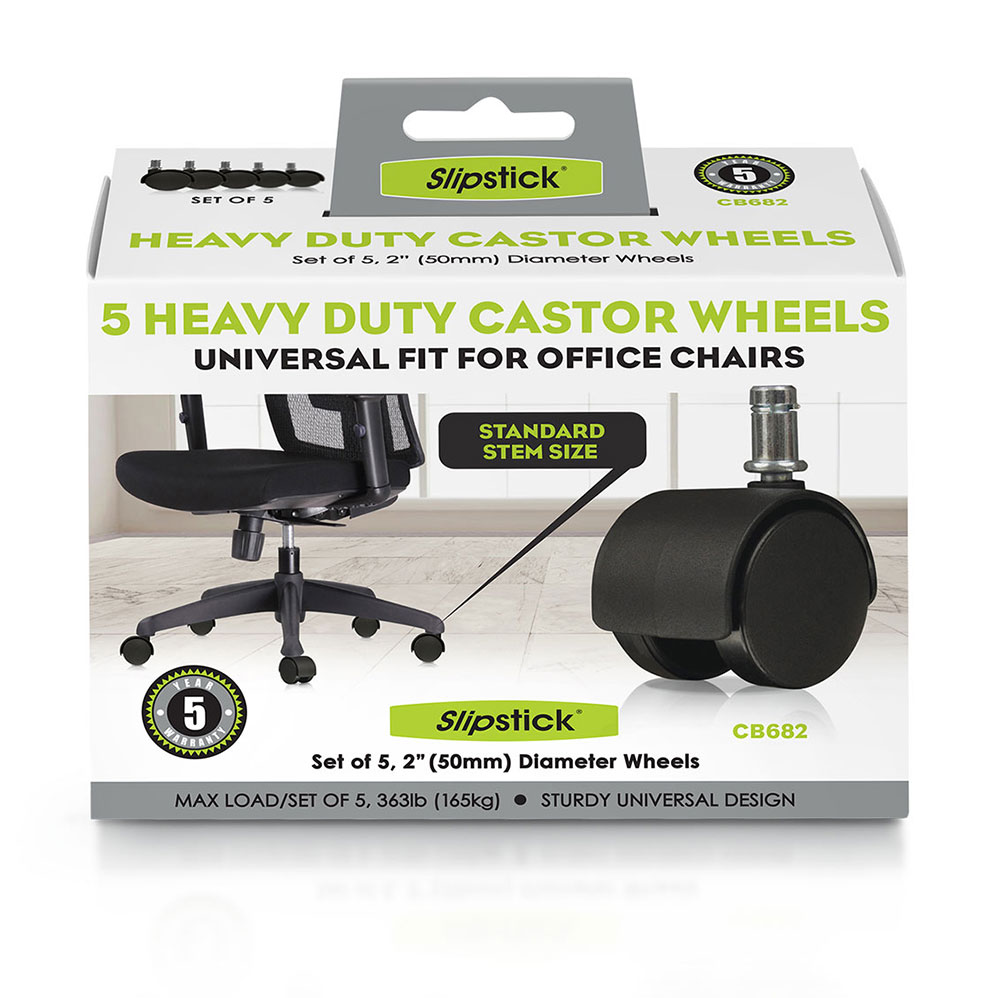 Rubber Caster Wheels | Slipstick Office Chair Caster