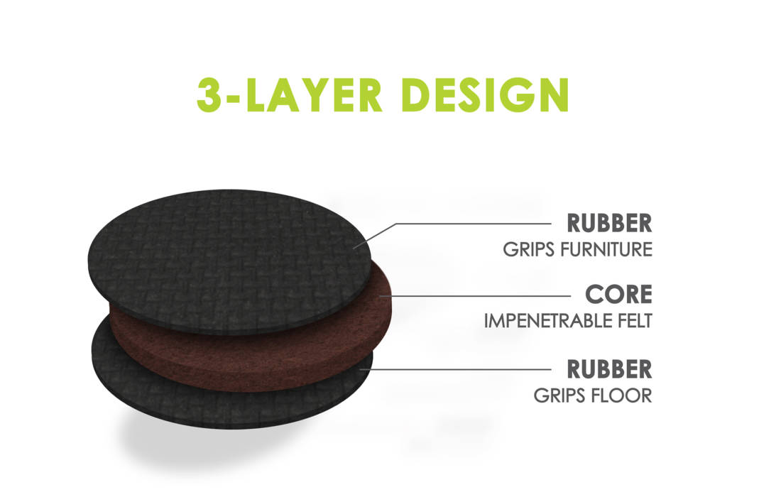 Set of 8, 2” Round (50mm) Gripper Pads, Brown/Black – CB144 | Slipstick ...