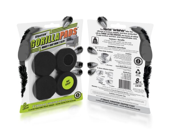 Slipstick GorillaPads® | Furniture Gripper Pads for Stability