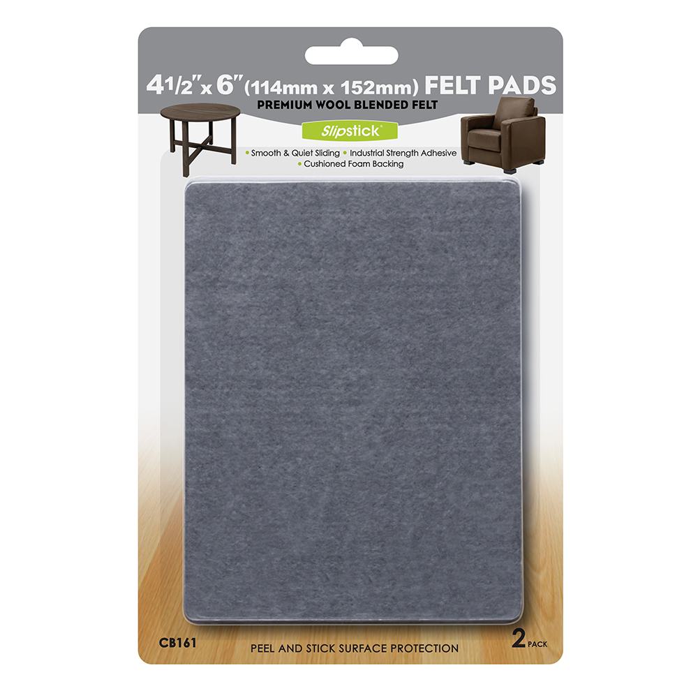 Set of 8, 3/4” (19mm) Tap-in Felt Feet, Brown/Grey – CB240 | Slipstick Foot