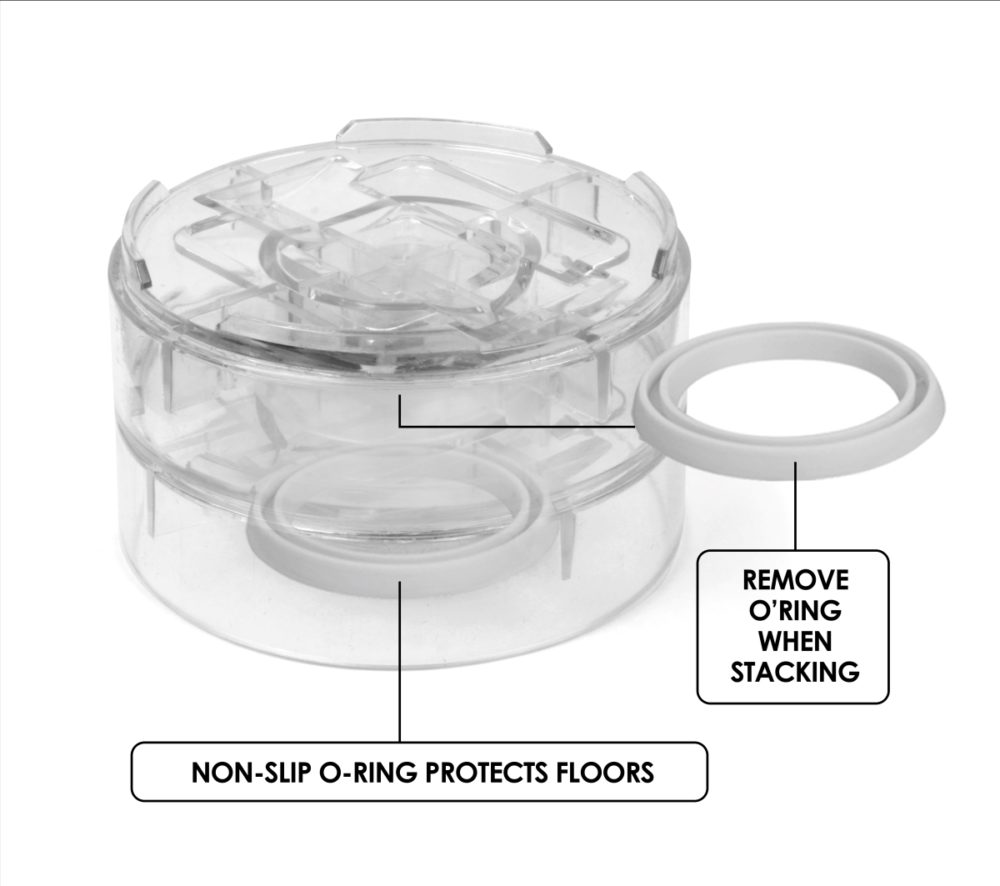 Set of 8 – 1” (25mm) Stack-Its Riser Feet, Clear – CB658 | Slipstick Foot