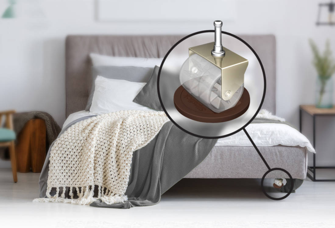 Set of 4, Large Castor Cups, Chocolate – CB845 | Slipstick Foot