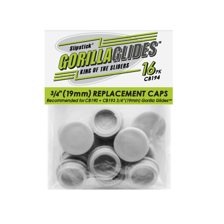 Set of 16, 3/4” (19mm) Gorilla Glide Replacement Caps, Grey – CB194 ...